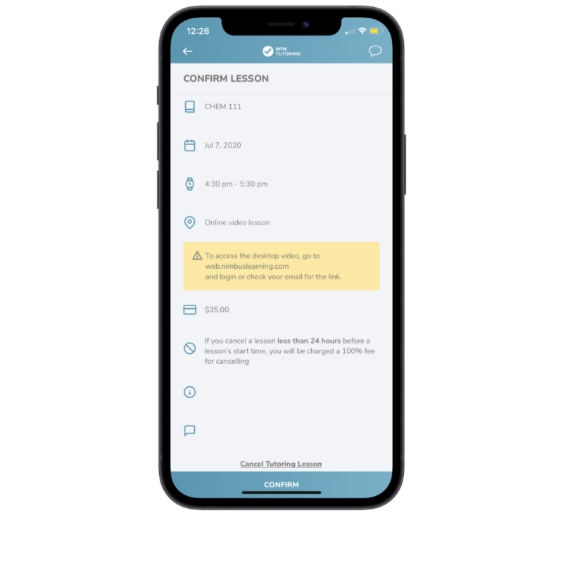Find a tutor - NimbusApp Student or Tutor